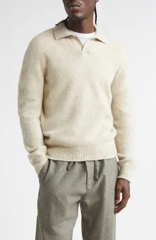 De Bonne Facture Long Sleeve Wool Polo Sweater
