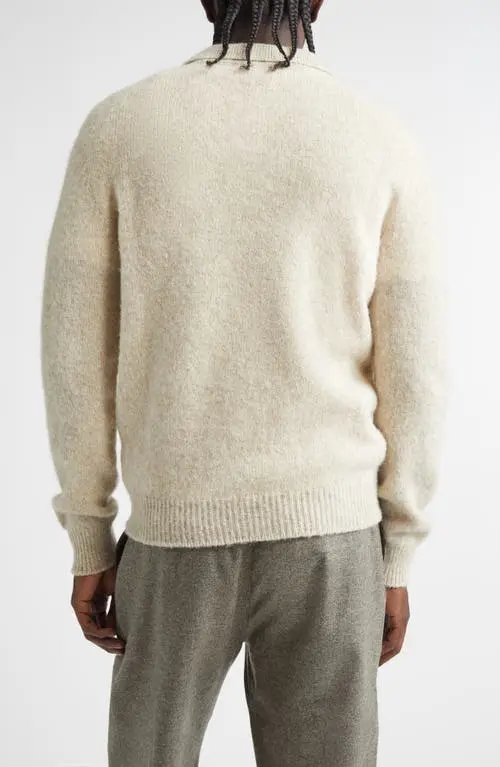 De Bonne Facture Long Sleeve Wool Polo Sweater