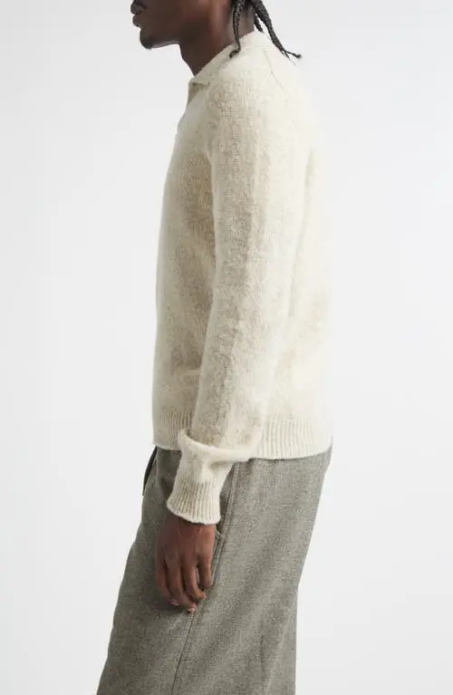 De Bonne Facture Long Sleeve Wool Polo Sweater