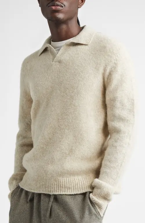De Bonne Facture Long Sleeve Wool Polo Sweater