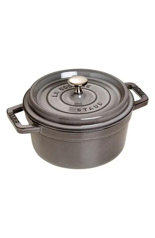 STAUB 2.75-quart Enameled Cast Iron Dutch Oven - Graphite Grey