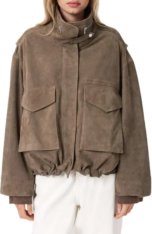 ALLSAINTS Clay Suede Jacket - Walnut Brown