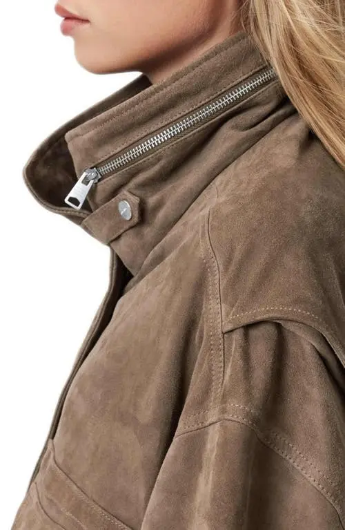 ALLSAINTS Clay Suede Jacket - Walnut Brown