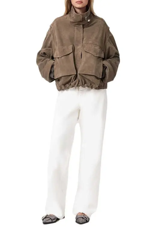 ALLSAINTS Clay Suede Jacket - Walnut Brown