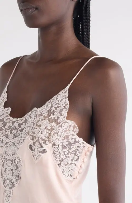 Chloé Washed Silk Satin & Lace Camisole