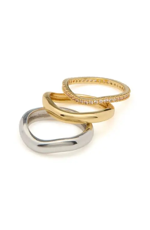 ST. MORAN Set Of 3 Wavy Band Rings