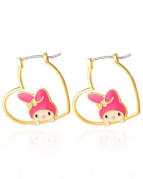 HELLO KITTY My Melody Heart Hoop Earrings