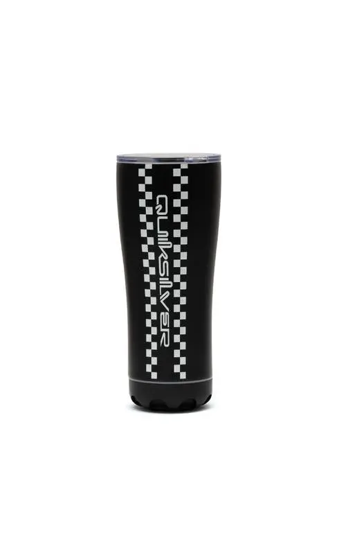 Quiksilver Zuma Double Wall Insulated 20oz. Stainless Steel Tumbler With Built-in Removeable Led Bluetooth Speaker - Origianl Checkered