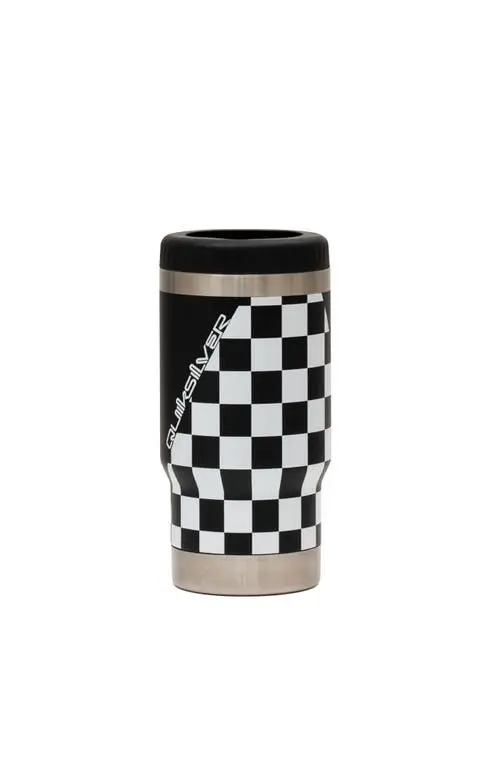 Quiksilver La Jolla Can And Bottle 12oz. Cooler With Built-in Bottle Opener - Original Checkered