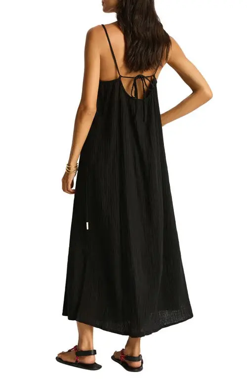 SEA LEVEL Sunset Tie Back Cover-up Dress - Black