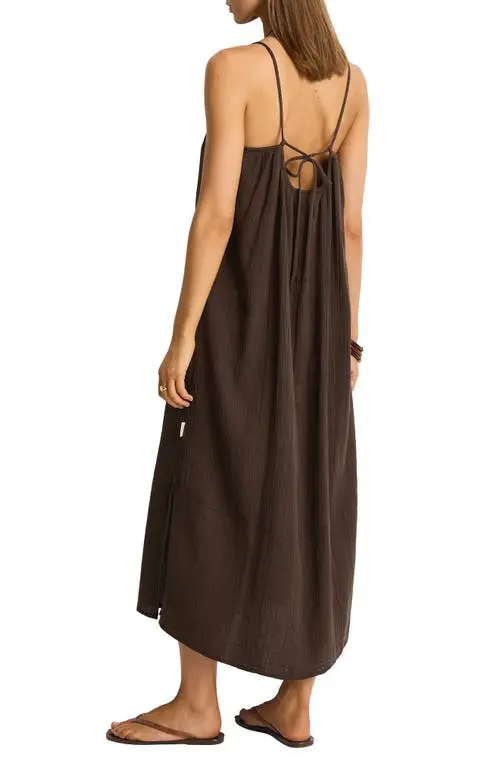 SEA LEVEL Sunset Tie Back Cover-up Dress - Espresso