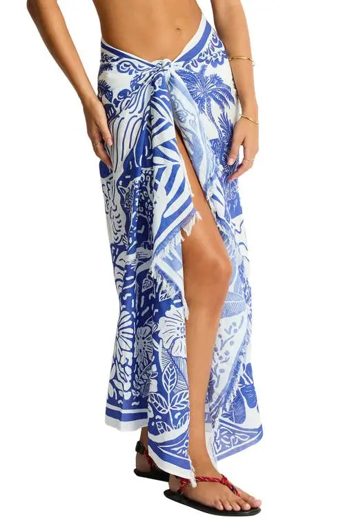SEA LEVEL Jungle Lino Long Pareo Sarong