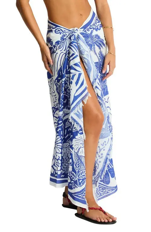 SEA LEVEL Jungle Lino Long Pareo Sarong