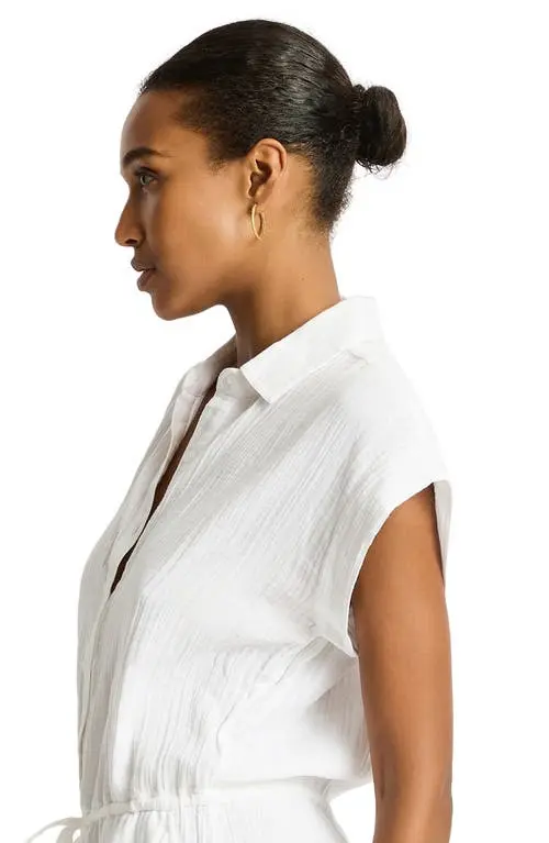 SEA LEVEL Sunset Cotton Romper - White