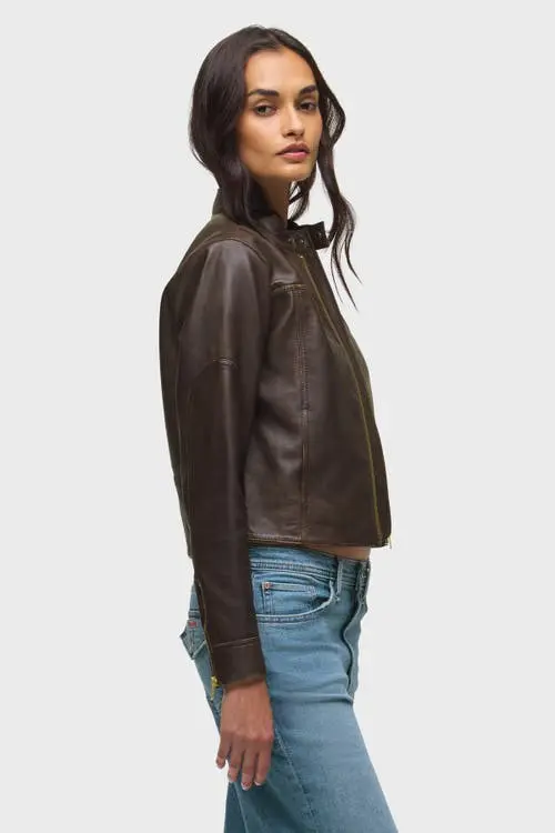 Hudson Jeans Leather Moto Jacket