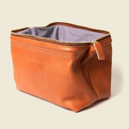 CASUPO Leather Toiletry Bag - Natural
