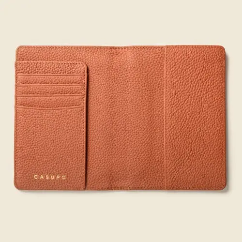 CASUPO Leather Passport Wallet With Rfid Protection - Natural