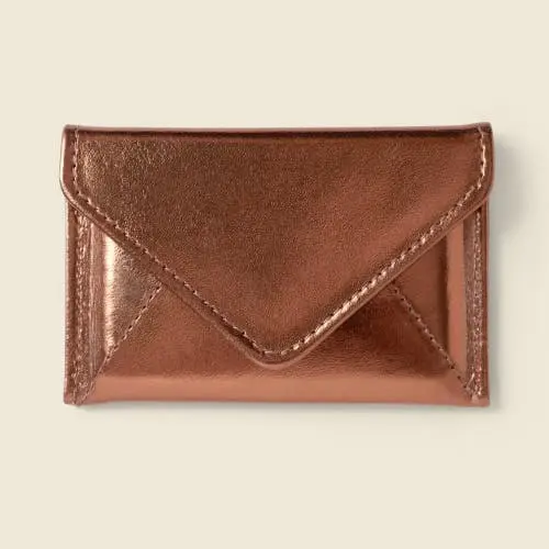 CASUPO Mini Envelope Wallet With Rfid Protection - Bronze