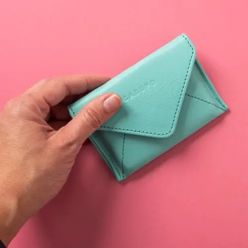 CASUPO Mini Envelope Wallet With Rfid Protection - Pastel Blue