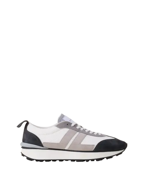 LANVIN Bumpr Sneakers In Mesh And Brushed Suede - Grey