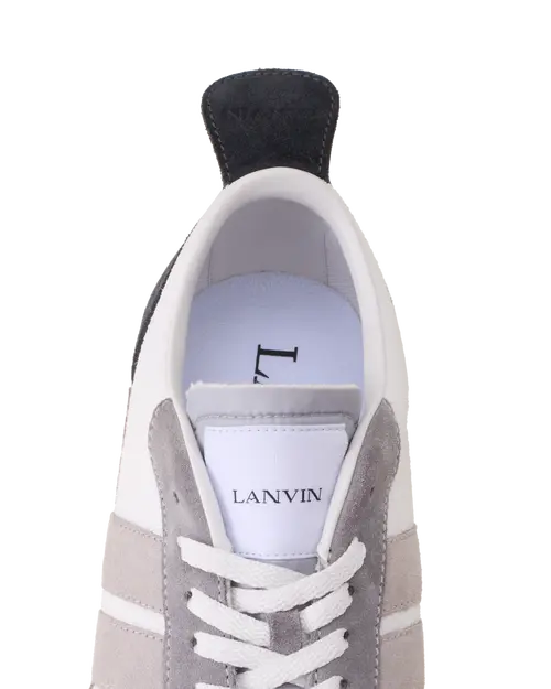 LANVIN Bumpr Sneakers In Mesh And Brushed Suede - Grey