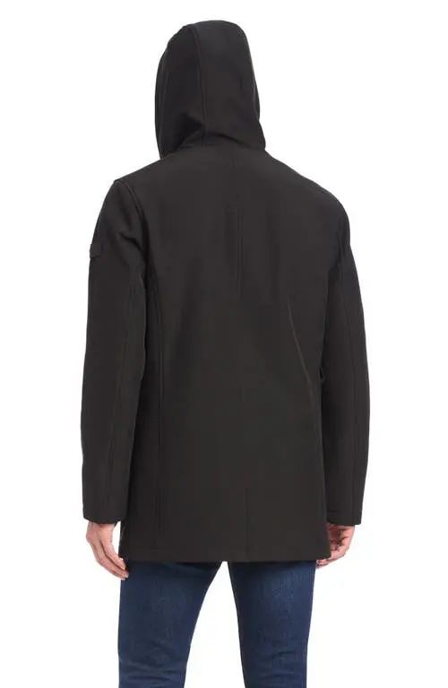 Vince Camuto Insulated Hooded Soft Shell Jacket - Black