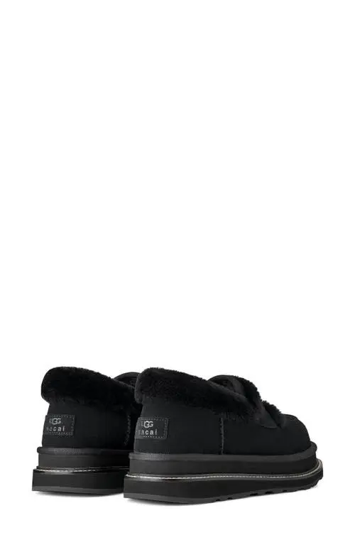 Ugg X Sacai Genuine Shearling Trim Penny Loafer - Black | Editorialist