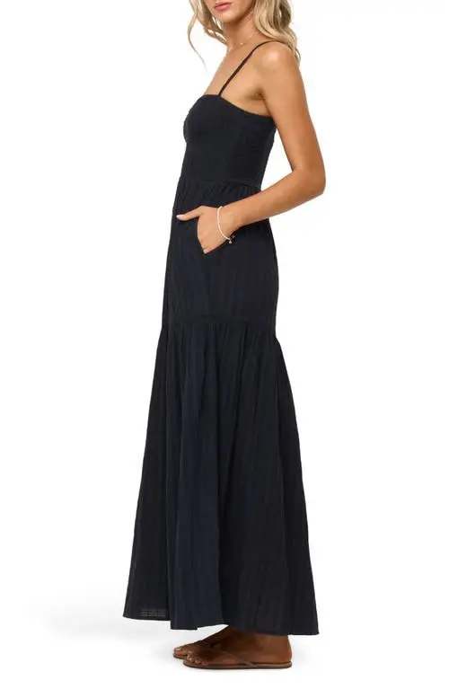L*Space Mabel Maxi Cover-up Dress With Keyhole Tie - Black