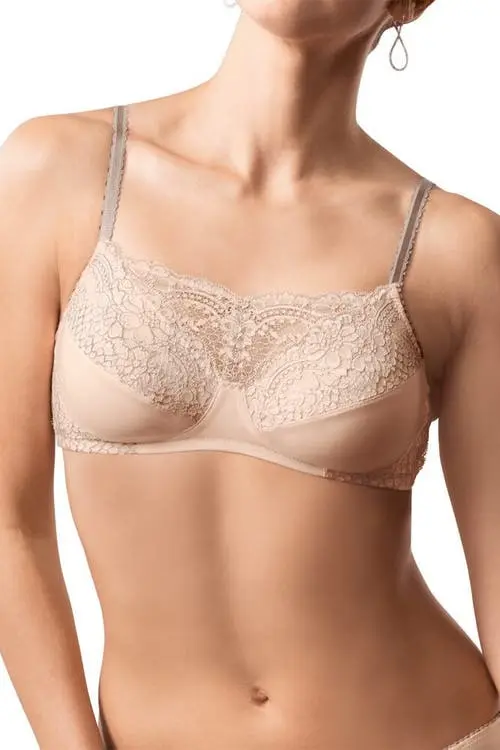 AMOENA Alina Wire-free Bra - Light Rose/grey