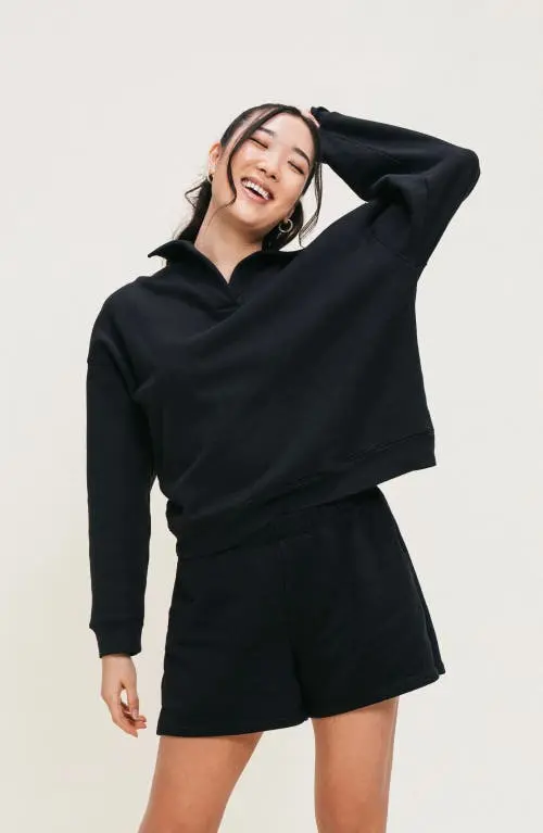 OCIO Organic Cotton Teddy Polo Crew - Black