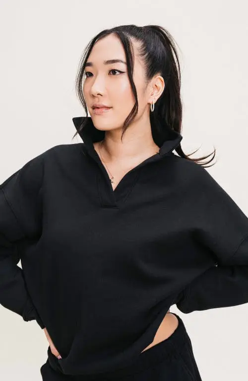OCIO Organic Cotton Teddy Polo Crew - Black