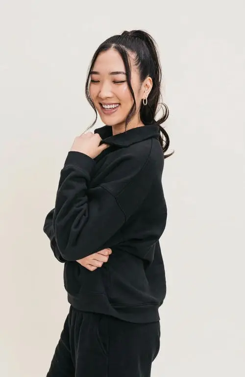OCIO Organic Cotton Teddy Polo Crew - Black