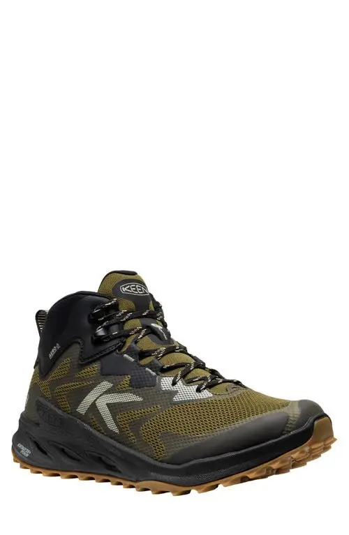 Keen Zionic Nxt Waterproof Hiking Sneaker - Dark Olive/black