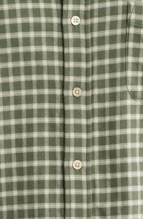 Rails Vance Check Cotton Blend Button-down Shirt - Basil Stone
