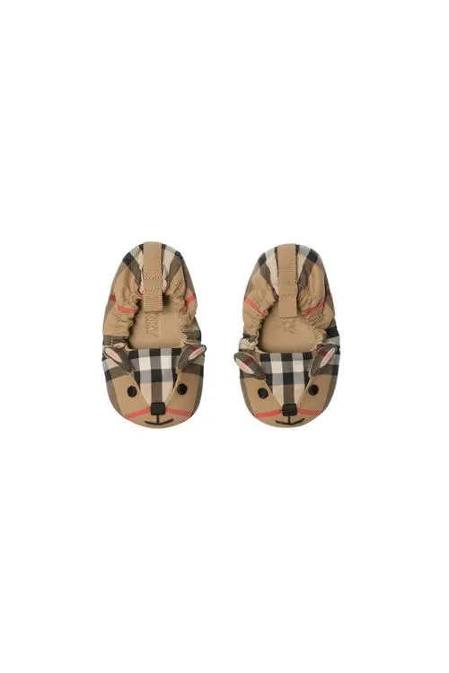 Burberry Thomas Bear Check Cotton Booties