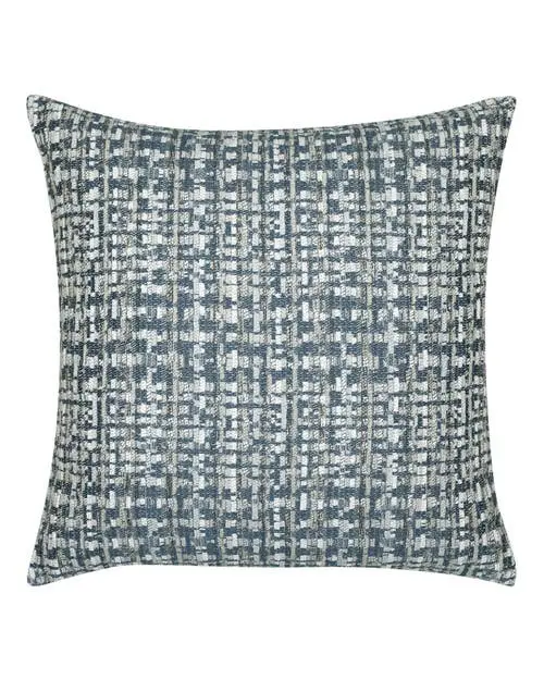 ELAINE SMITH Channel Indoor & Outdoor Woven Accent Pillow - Bleu