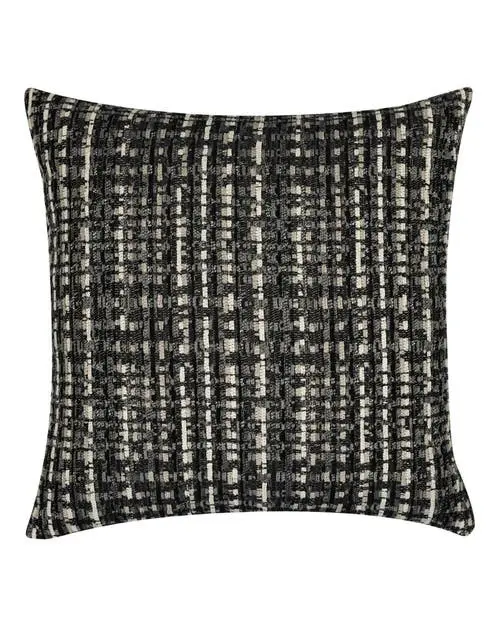 ELAINE SMITH Channel Indoor & Outdoor Woven Accent Pillow - Noir