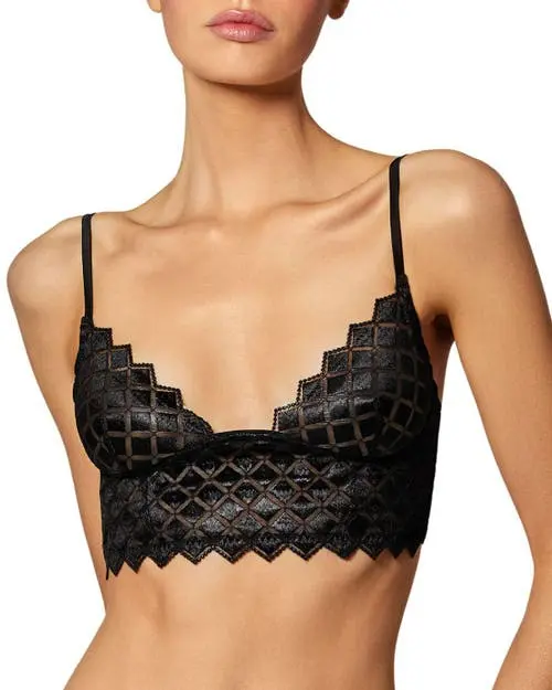 Kiki De Montparnasse Lamine Embroidery Longline - Black