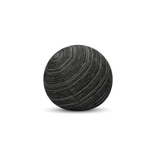 ELAINE SMITH Luxe Stripe Chenille & Boucle Textured Indoor & Outdoor Woven Orb Pillow - Charcoal