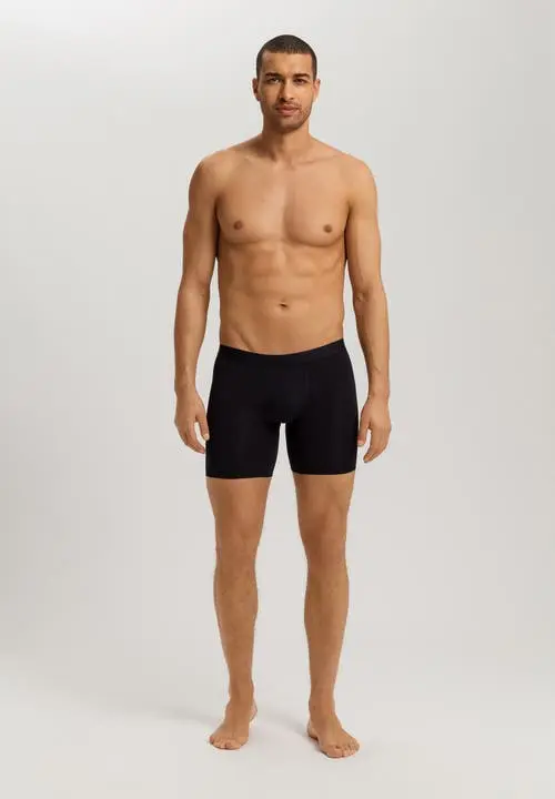 Hanro Micro Touch Long Boxer Brief - Black