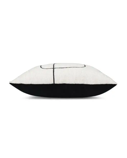ELAINE SMITH Linear Luxe Indoor & Outdoor Woven Accent Pillow - Ebony