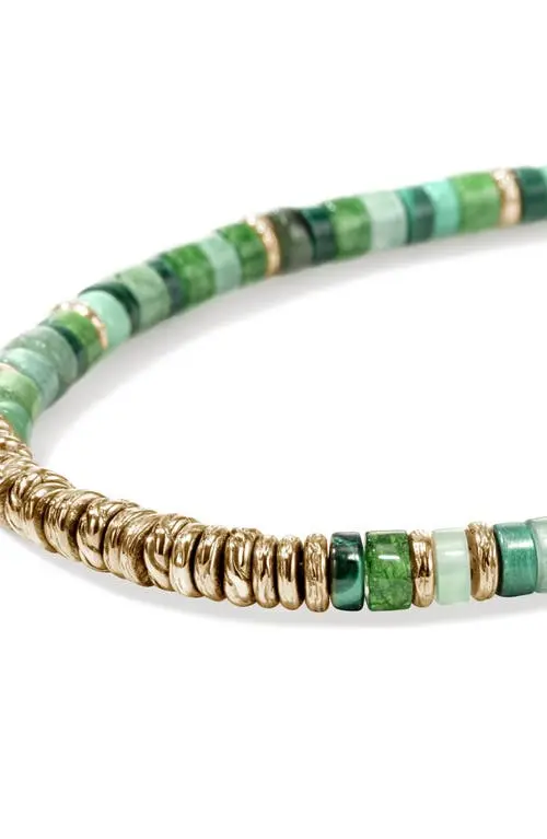 John Hardy Emerald & Heishi Bracelet