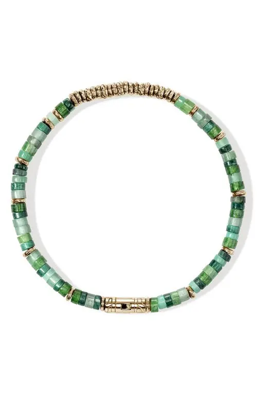 John Hardy Emerald & Heishi Bracelet