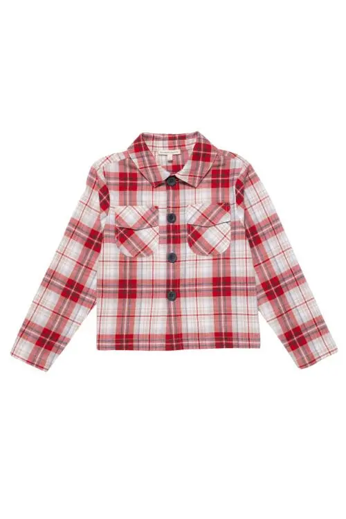THE SUNDAY COLLECTIVE Plaid Cropped Flannel Shirt