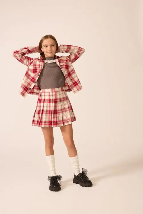 THE SUNDAY COLLECTIVE Plaid Cropped Flannel Shirt