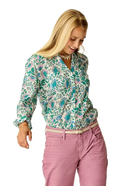 Carve Designs Dylan Gauze Tunic - Cloud Multifloral