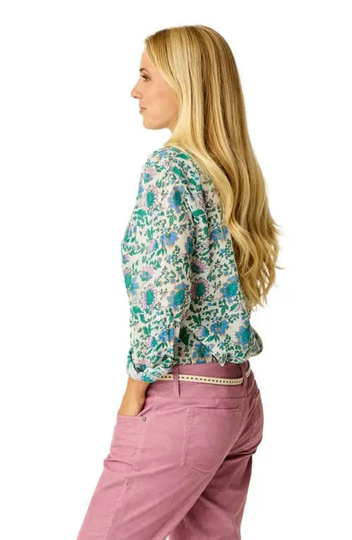 Carve Designs Dylan Gauze Tunic - Cloud Multifloral