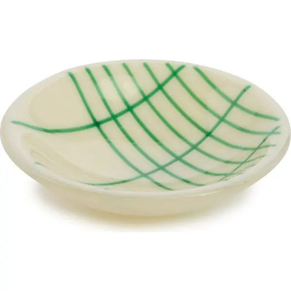 COMMUNE Glass Bowl - Ivory/green