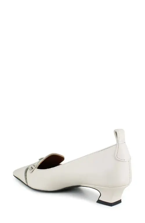 ZIGINY Mariela Kitten Heel Pump - Milk Leather