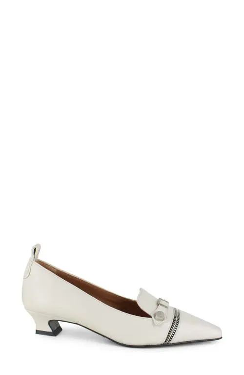 ZIGINY Mariela Kitten Heel Pump - Milk Leather
